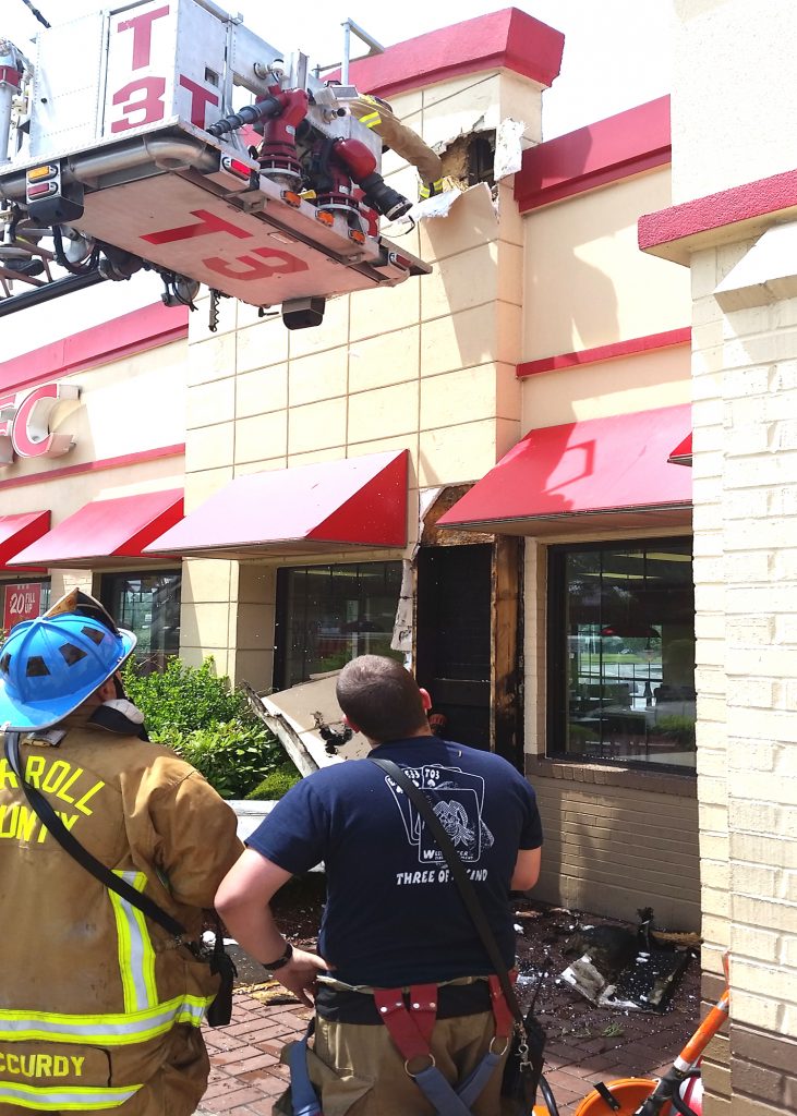 Saturday afternoon mulch fire at KFC in the Westminster TownMall ...