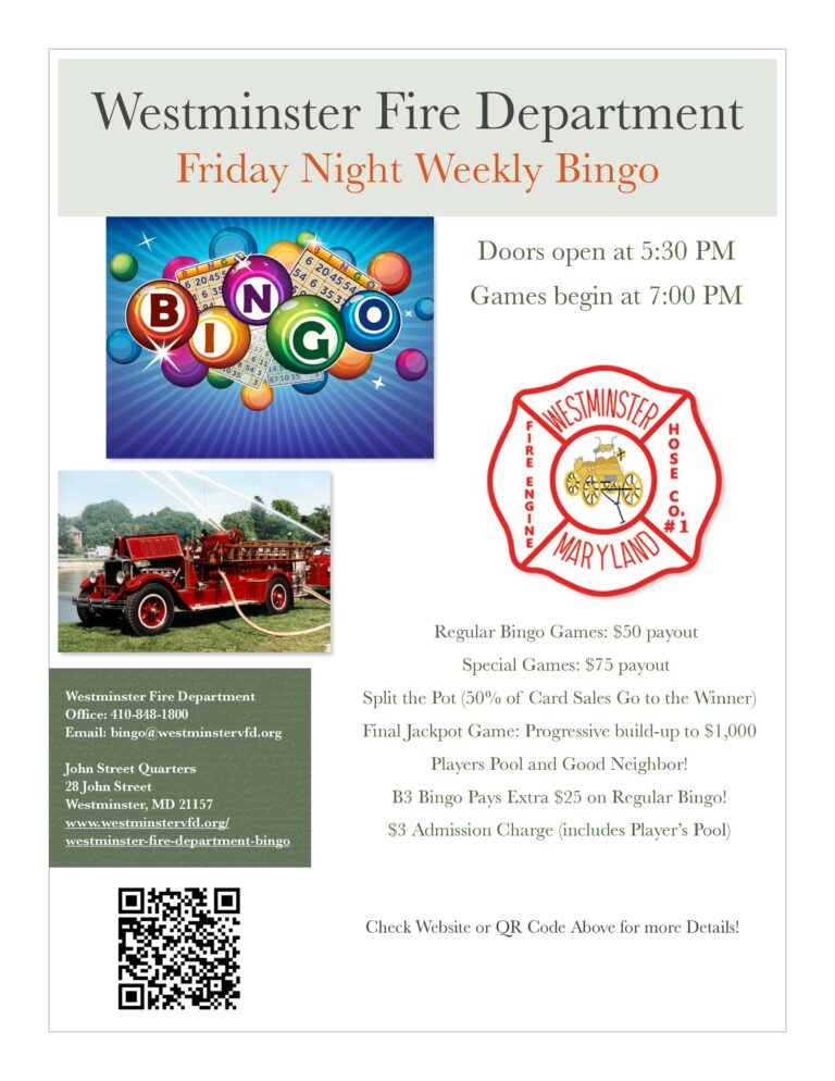 Bingo! | Westminster Volunteer Fire Department