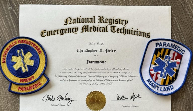 Congratulations Chris Petry - Newest Paramedic | Westminster Volunteer ...